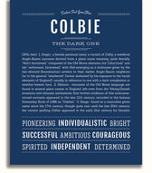 Colbie | Name Art Print – Name Stories