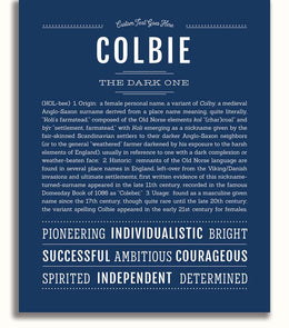 Colbie | Name Art Print – Name Stories