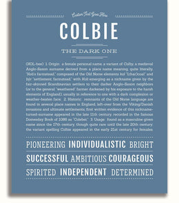 Colbie | Name Art Print – Name Stories