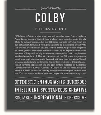 Colby | Name Art Print – Name Stories