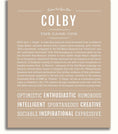 Colby | Name Art Print – Name Stories