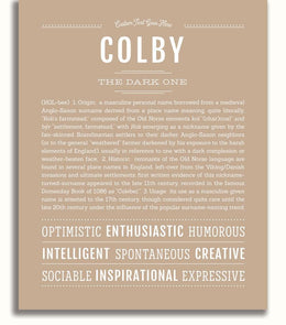 Colby | Name Art Print – Name Stories