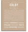 Colby Personalized Name Meaning Art Prints – Name Stories
