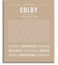 Colby | Name Art Print – Name Stories