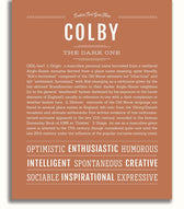 Colby | Name Art Print – Name Stories