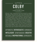 Colby | Name Art Print – Name Stories