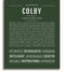 Colby Personalized Name Meaning Art Prints – Name Stories