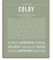 Colby Personalized Name Meaning Art Prints – Name Stories