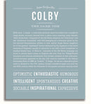 Colby Personalized Name Meaning Art Prints – Name Stories