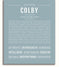 Colby Personalized Name Meaning Art Prints – Name Stories