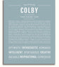 Colby Personalized Name Meaning Art Prints – Name Stories