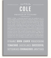 Cole | Name Art Print – Name Stories