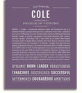 Cole | Name Art Print – Name Stories