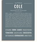 Cole | Name Art Print – Name Stories