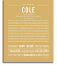 Cole | Name Art Print – Name Stories
