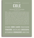 Cole | Name Art Print – Name Stories