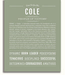 Cole | Name Art Print – Name Stories