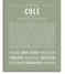 Cole | Name Art Print – Name Stories