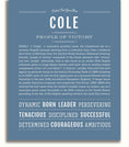 Cole | Name Art Print – Name Stories