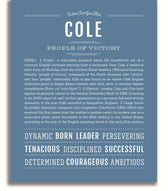 Cole | Name Art Print – Name Stories