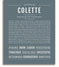 Colette Personalized Name Meaning Art Prints – Name Stories