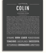 Colin | Name Art Print – Name Stories