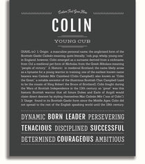 Colin | Name Art Print – Name Stories