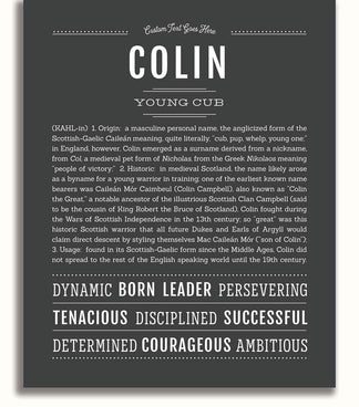 Colin | Name Art Print – Name Stories