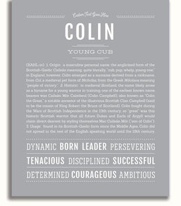 Colin | Name Art Print – Name Stories