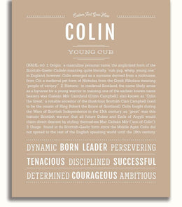 Colin | Name Art Print – Name Stories