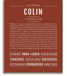 Colin | Name Art Print – Name Stories