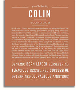 Colin | Name Art Print – Name Stories