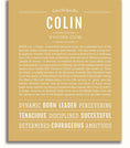 Colin Personalized Name Meaning Art Prints – Name Stories