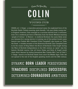 Colin | Name Art Print – Name Stories
