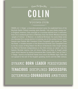 Colin | Name Art Print – Name Stories