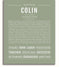 Colin Personalized Name Meaning Art Prints – Name Stories