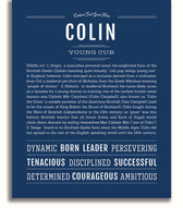 Colin | Name Art Print – Name Stories