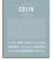Colin Personalized Name Meaning Art Prints – Name Stories