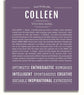 Colleen Personalized Name Meaning Art Prints – Name Stories
