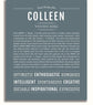 Colleen Personalized Name Meaning Art Prints – Name Stories