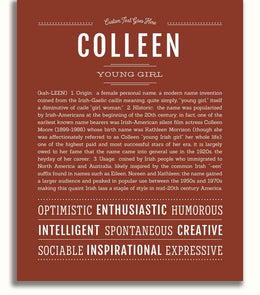 Colleen | Name Art Print – Name Stories
