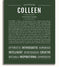 Colleen Personalized Name Meaning Art Prints – Name Stories