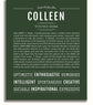 Colleen | Name Art Print – Name Stories