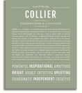 Collier | Name Art Print – Name Stories