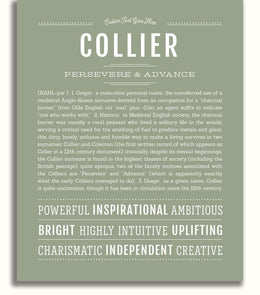 Collier | Name Art Print – Name Stories