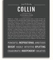 Collin | Name Art Print – Name Stories