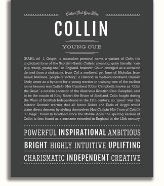 Collin | Name Art Print – Name Stories