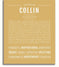 Collin Personalized Name Meaning Art Prints – Name Stories