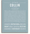 Collin Personalized Name Meaning Art Prints – Name Stories