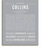 Collins Personalized Name Meaning Art Prints – Name Stories